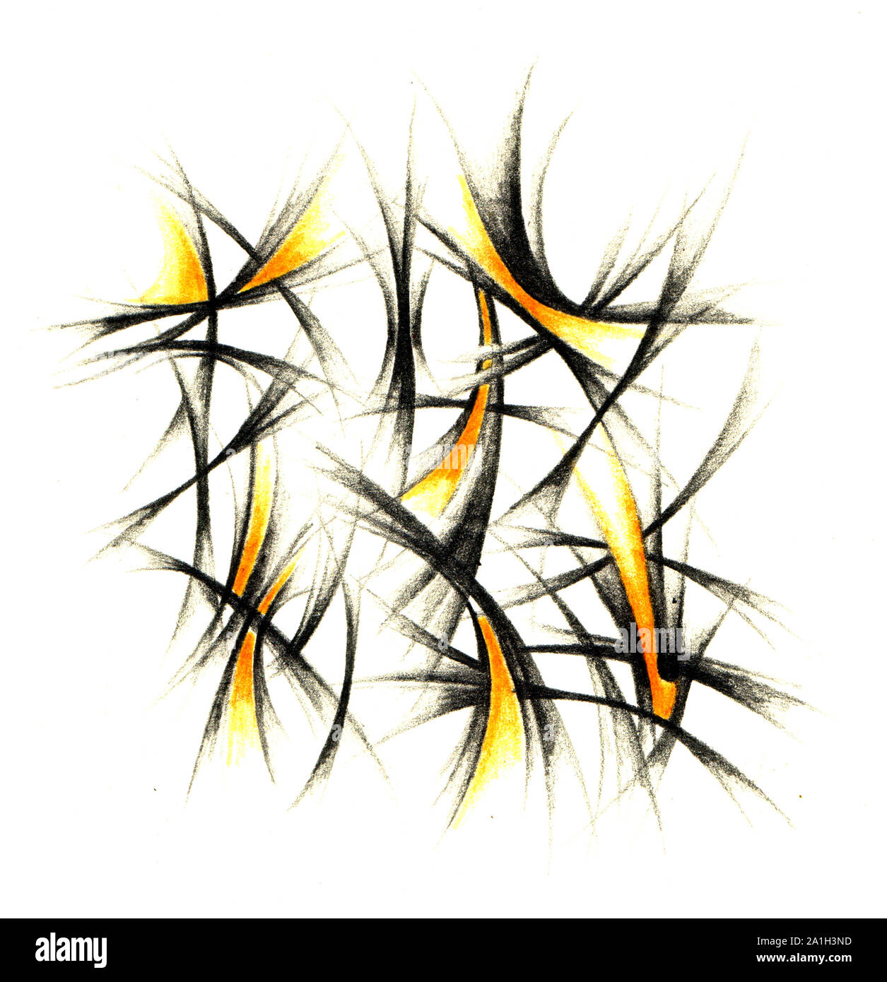 Vintage textured drawing pen Cut Out Stock Images & Pictures - Alamy