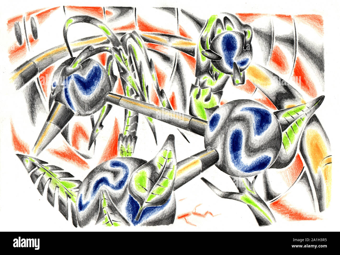 Abstraction drawing sketch art handmade Stock Photo - Alamy