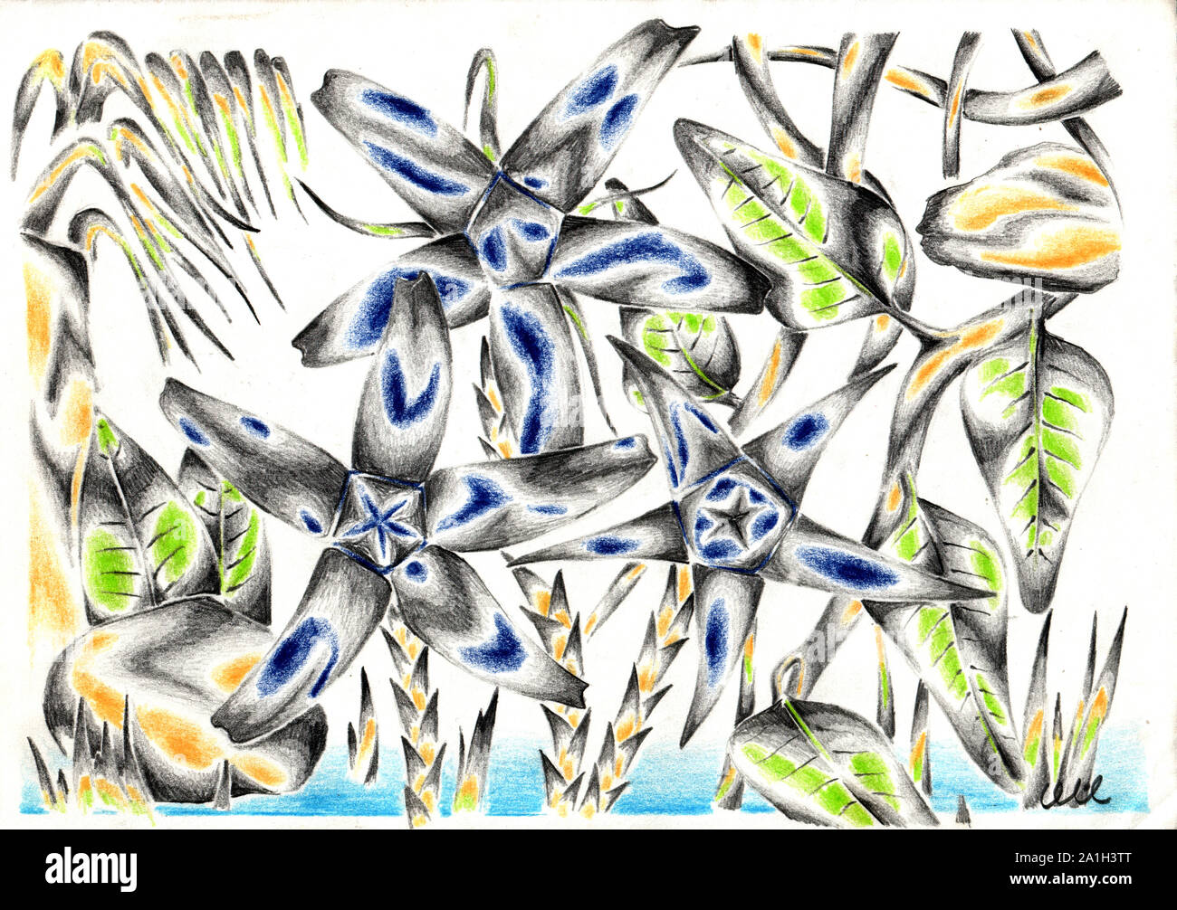 Abstraction drawing sketch art handmade Stock Photo - Alamy