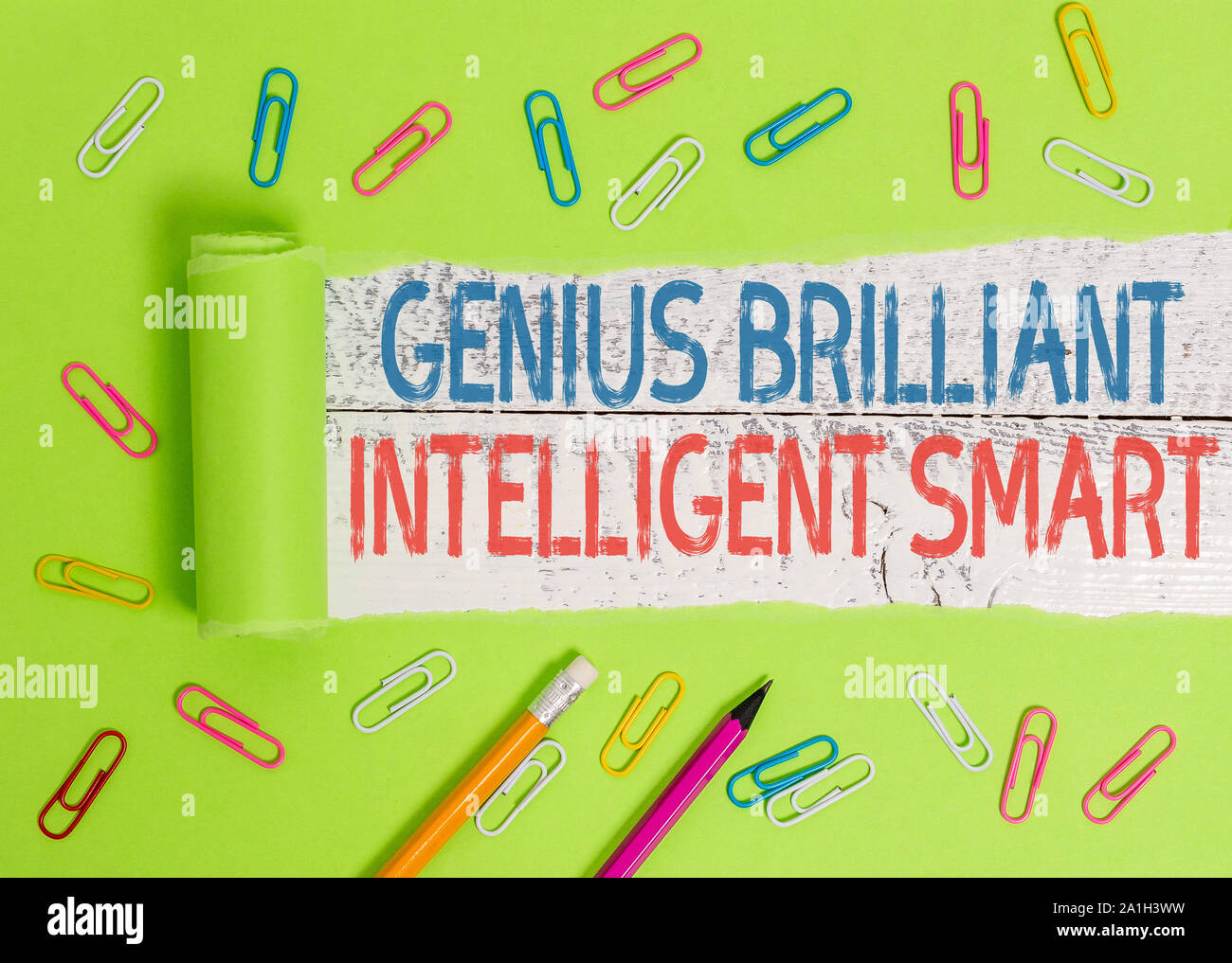 Conceptual hand writing showing Genius Brilliant Intelligent Smart ...