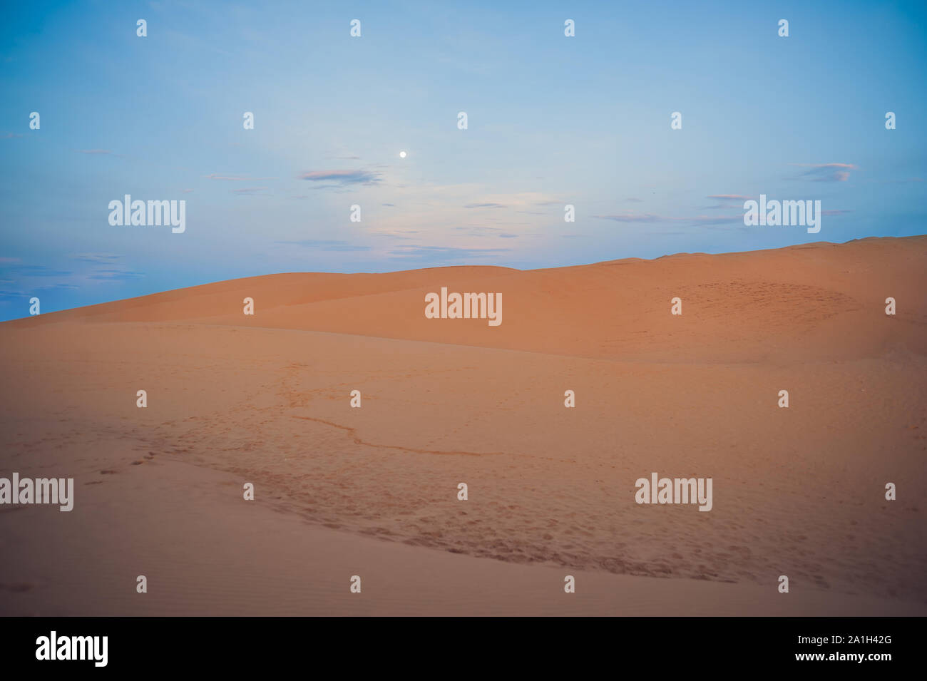 The Red Desert in Vietnam at dawn. Looks like cold desert on Mars Stock ...