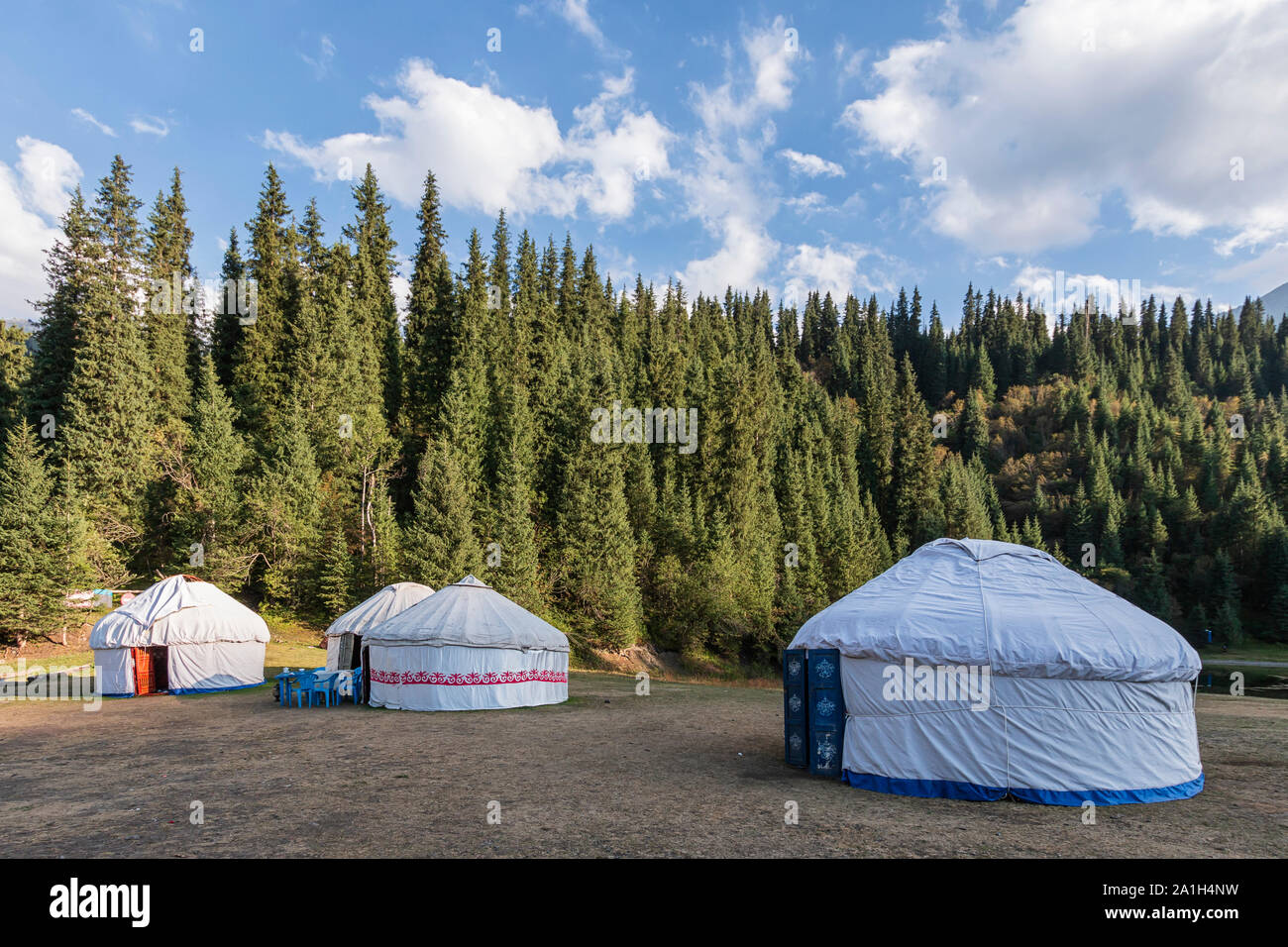 Traditional nomad yurt tent in Kazakhstan, Central Asia Stock Photo - Alamy