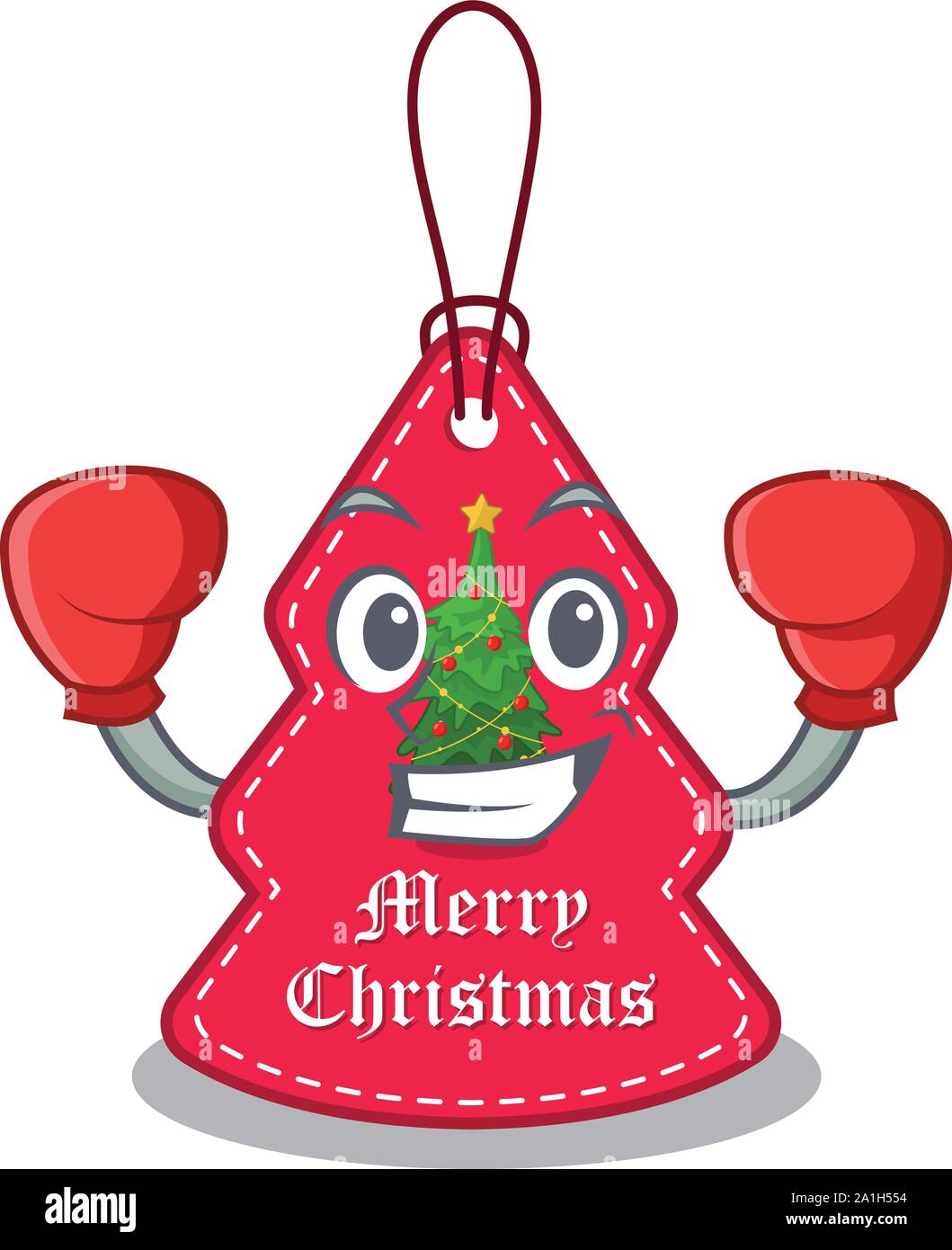 Boxing christmas tag hanging isolated with cartoon Stock Vector Image ...