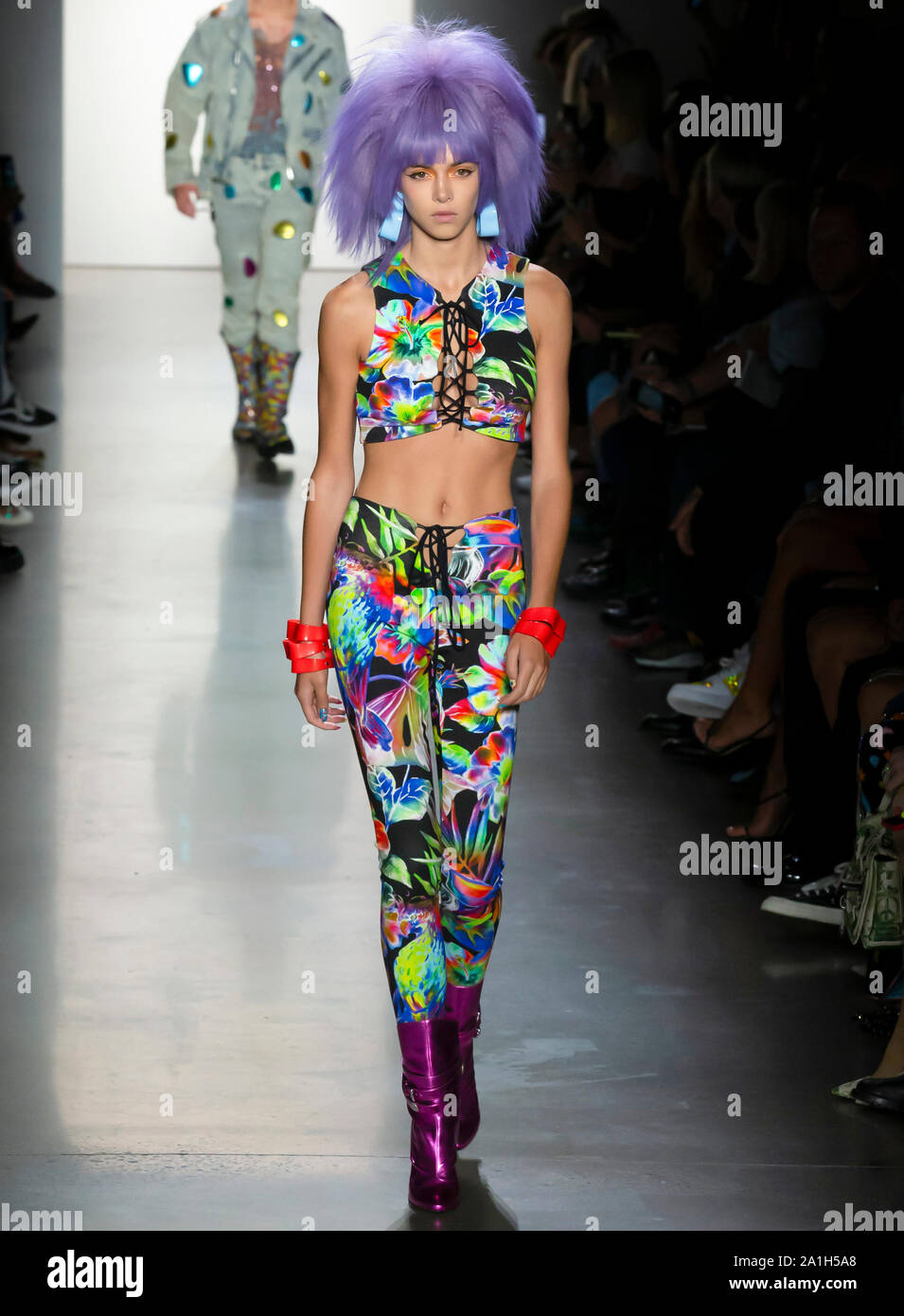 New York, NY - Sept 09, 2019: Maria Miguel walks the runway at the ...