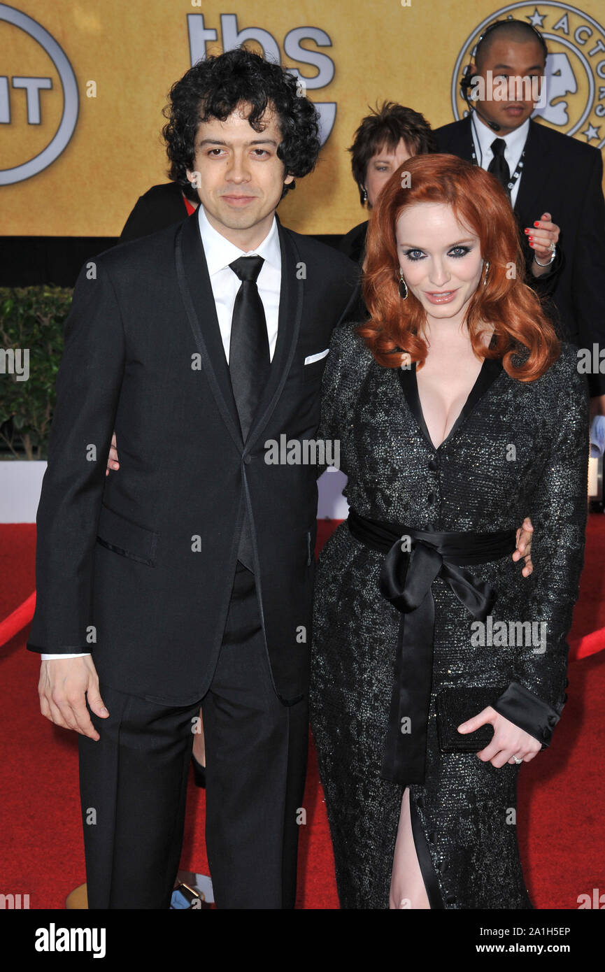 LOS ANGELES, CA. January 30, 2011: Christina Hendricks & husband at the ...