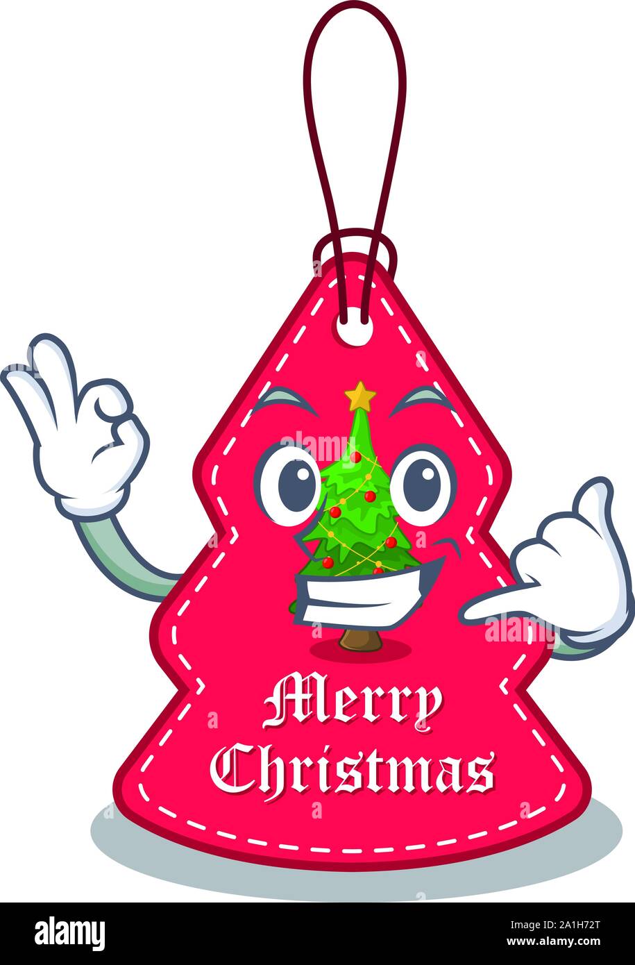 Call me Christmas tags hanging on cartoon walls Stock Vector Image ...