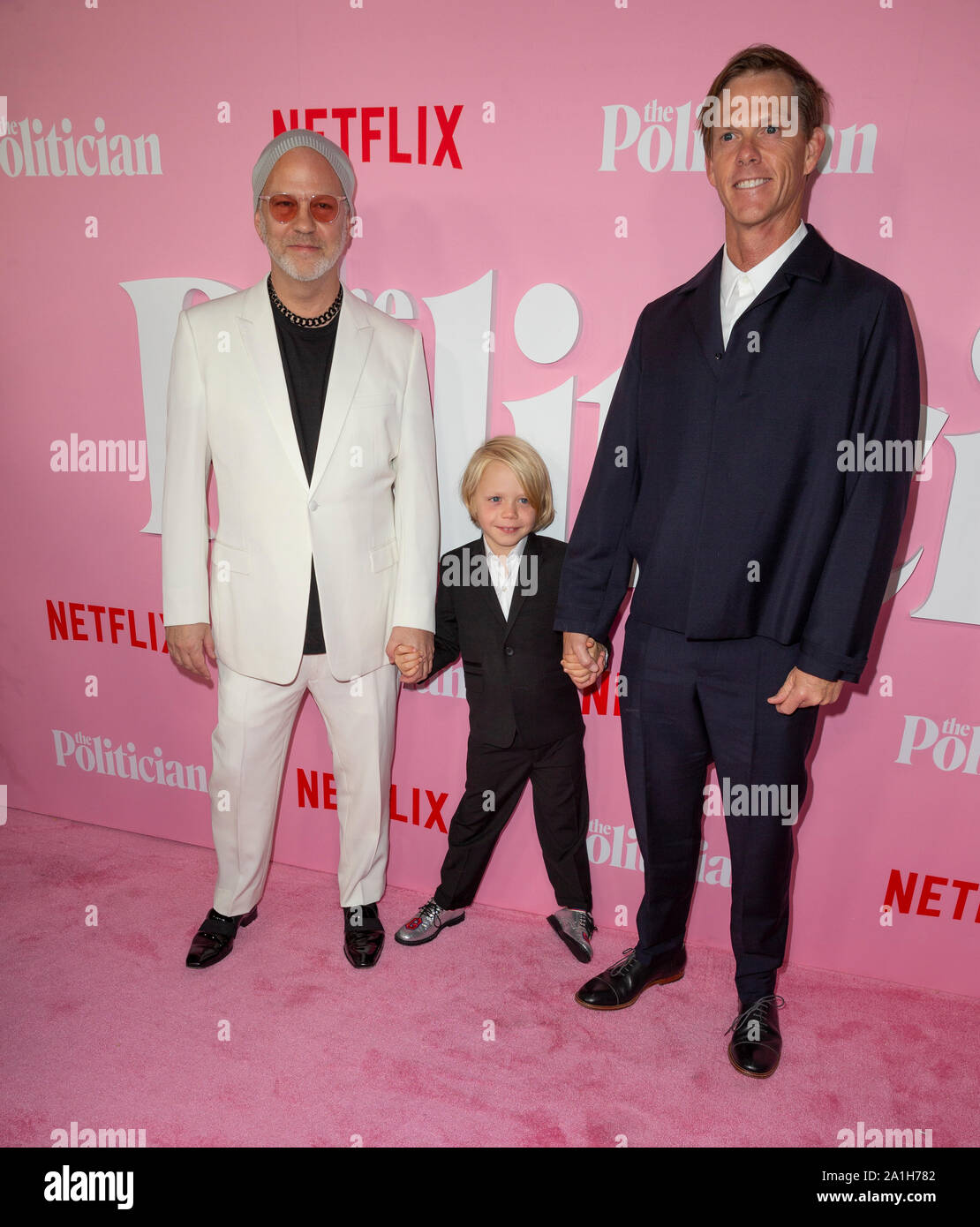 New York, NY - September 26, 2019: Ryan Murphy, Logan Phineas Miller ...