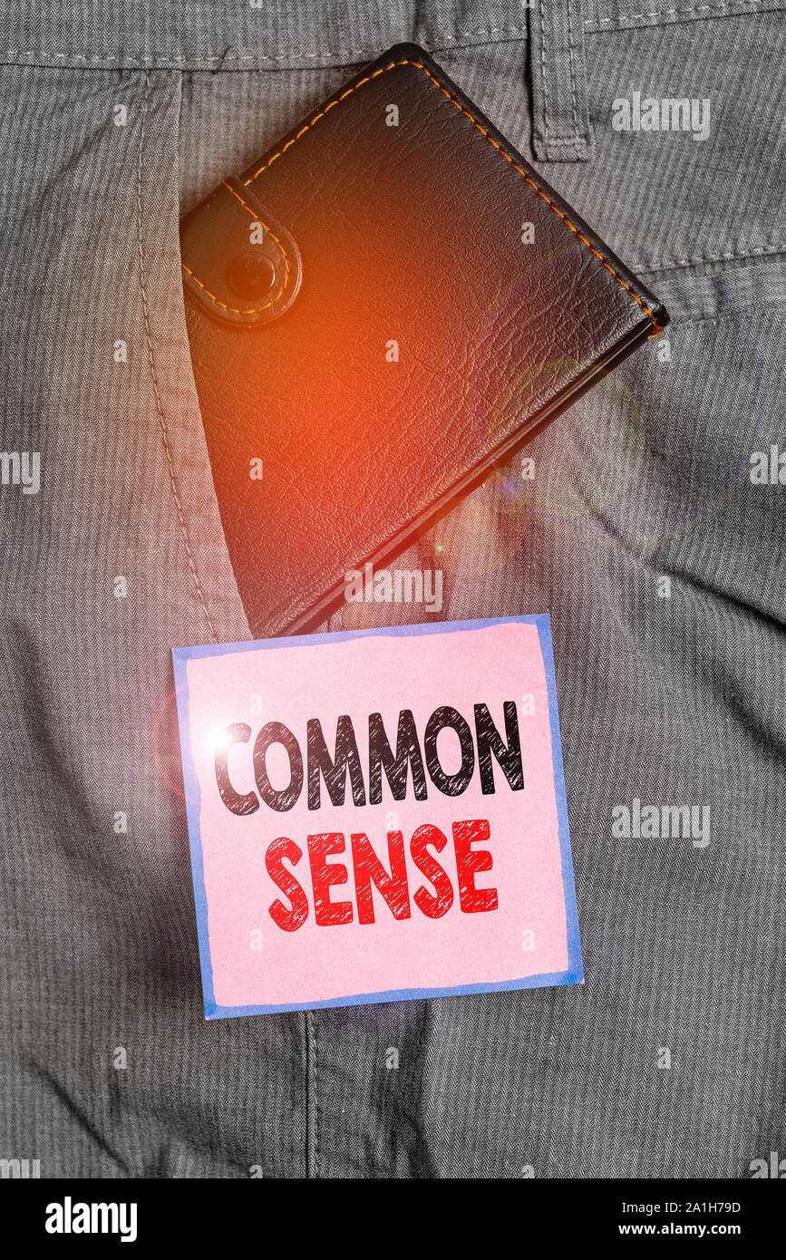 Handwriting text writing Common Sense. Conceptual photo having good ...