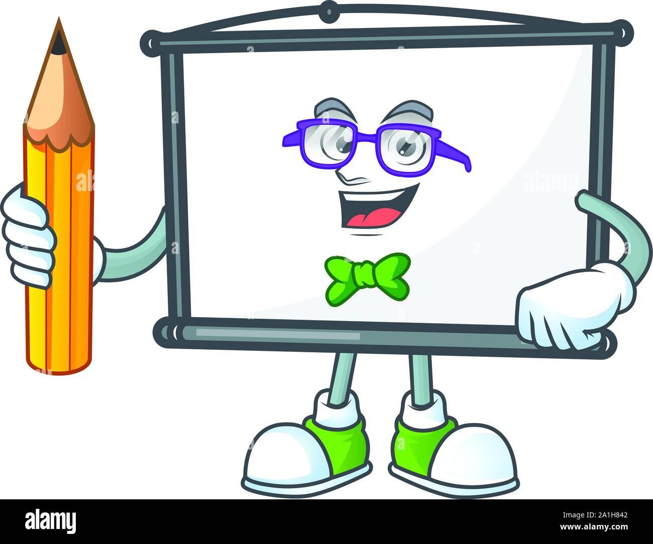 Student empty project screen mascot for display Stock Vector Image ...