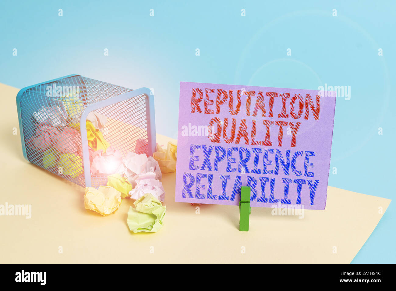 Word writing text Reputation Quality Experience Reliability. Business ...