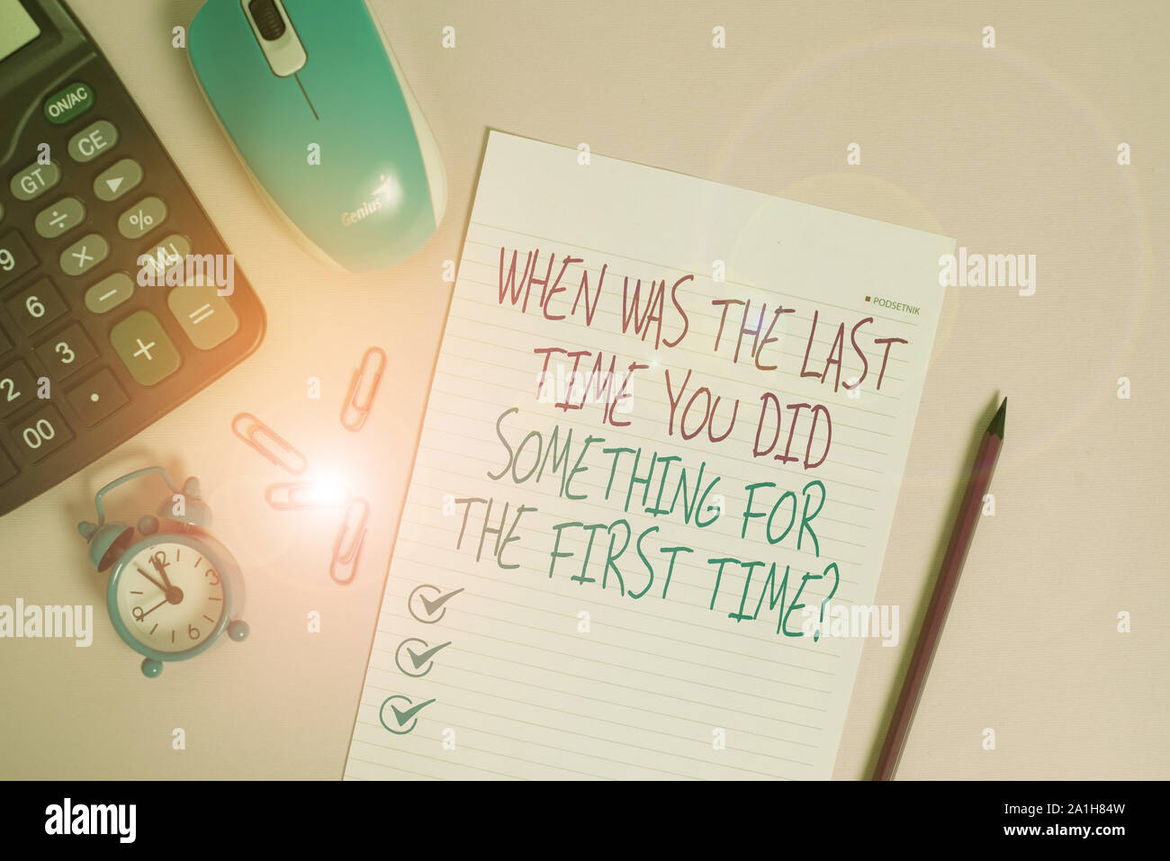 Writing note showing When Was The Last Time You Dids. Business concept ...