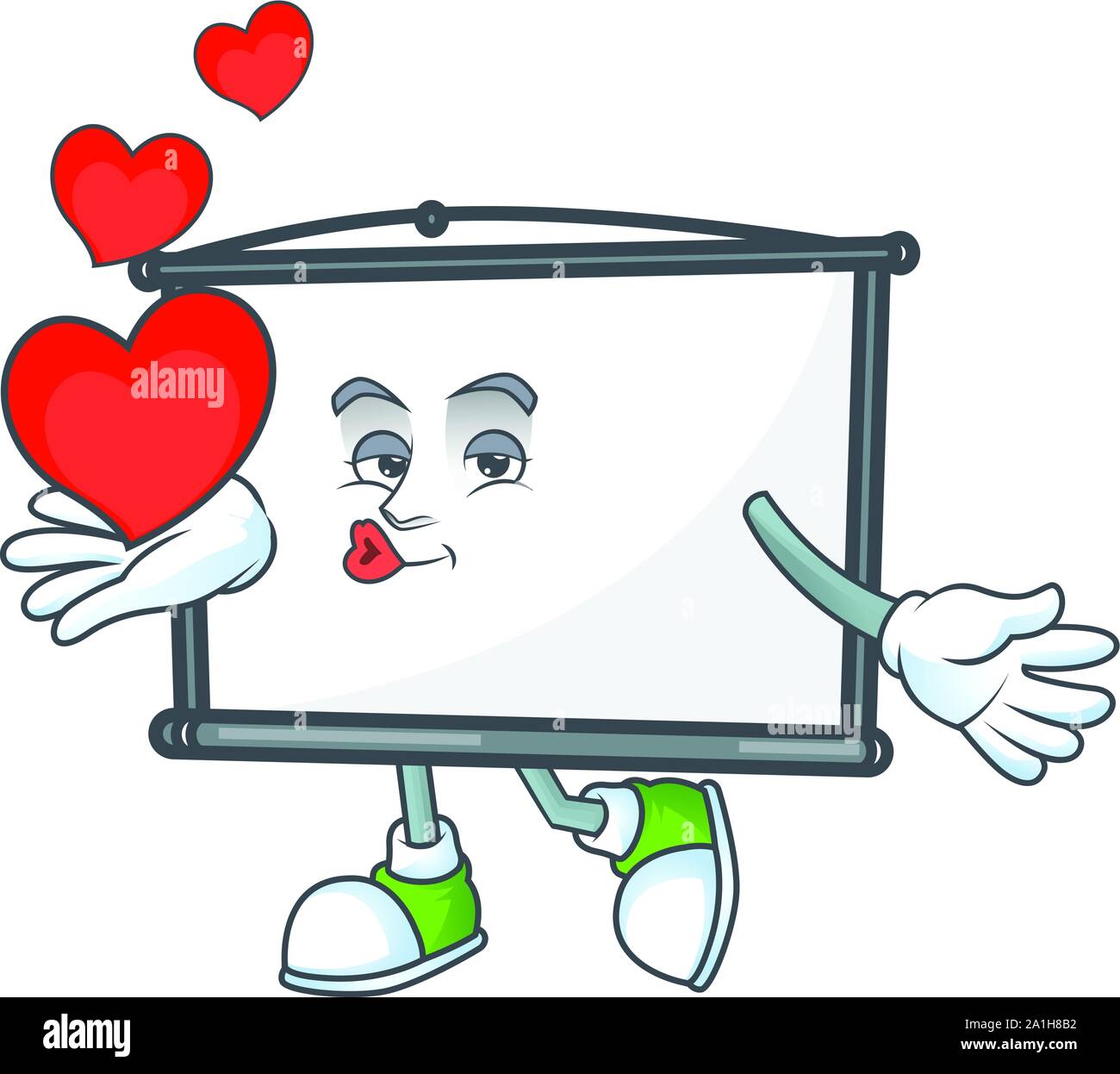 With heart empty project screen for presentation object Stock Vector ...