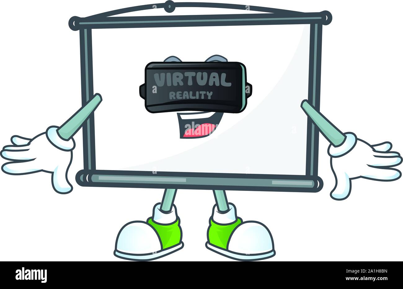 Virtual reality empty project screen for presentation object Stock ...