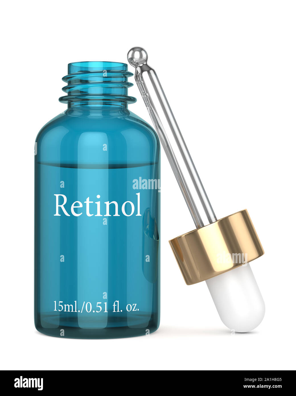 3d render of retinol bottle with dropper over white background Stock ...