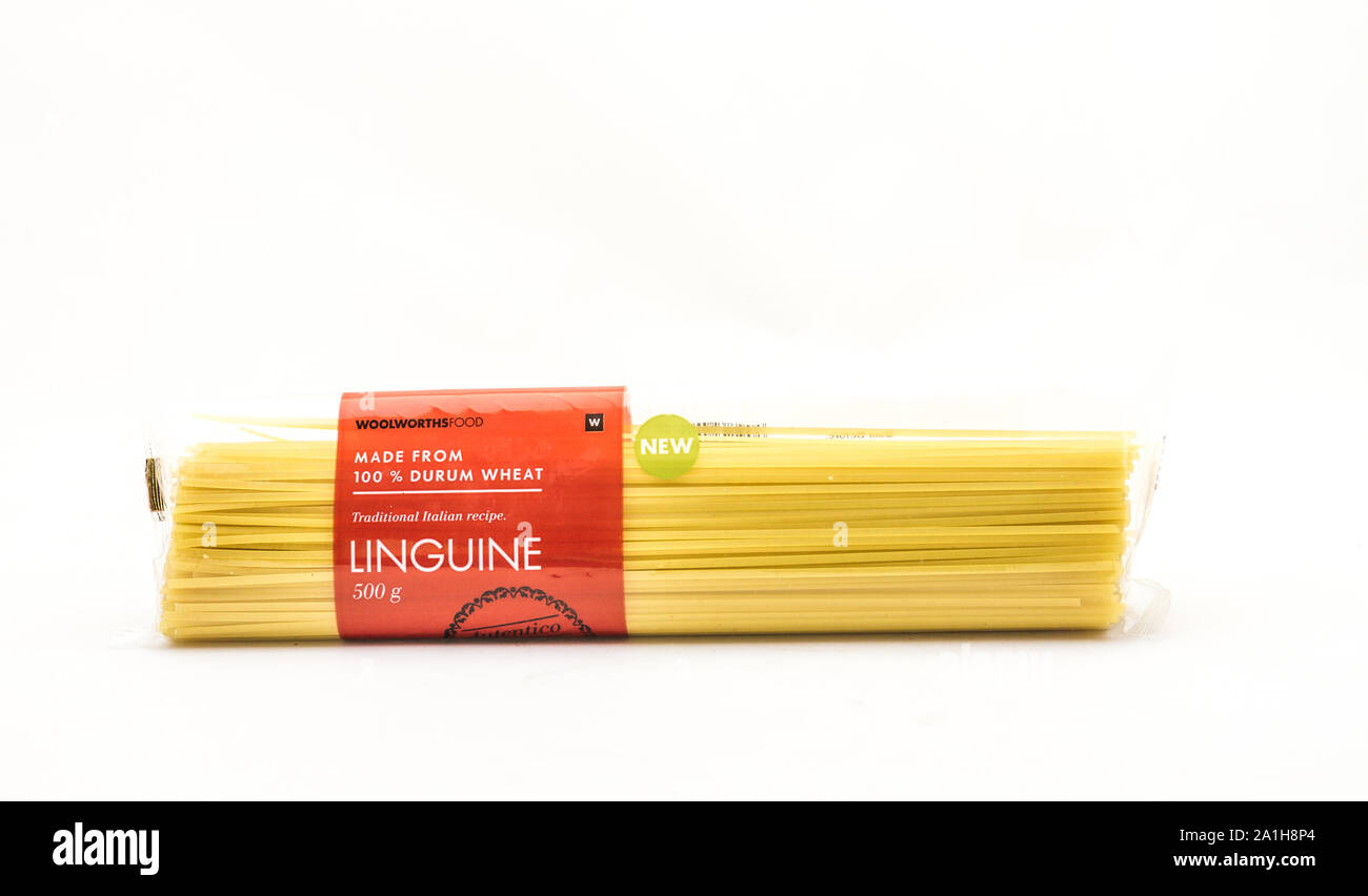 Alberton, South Africa - a packet of Woolworths Food linguine pasta ...