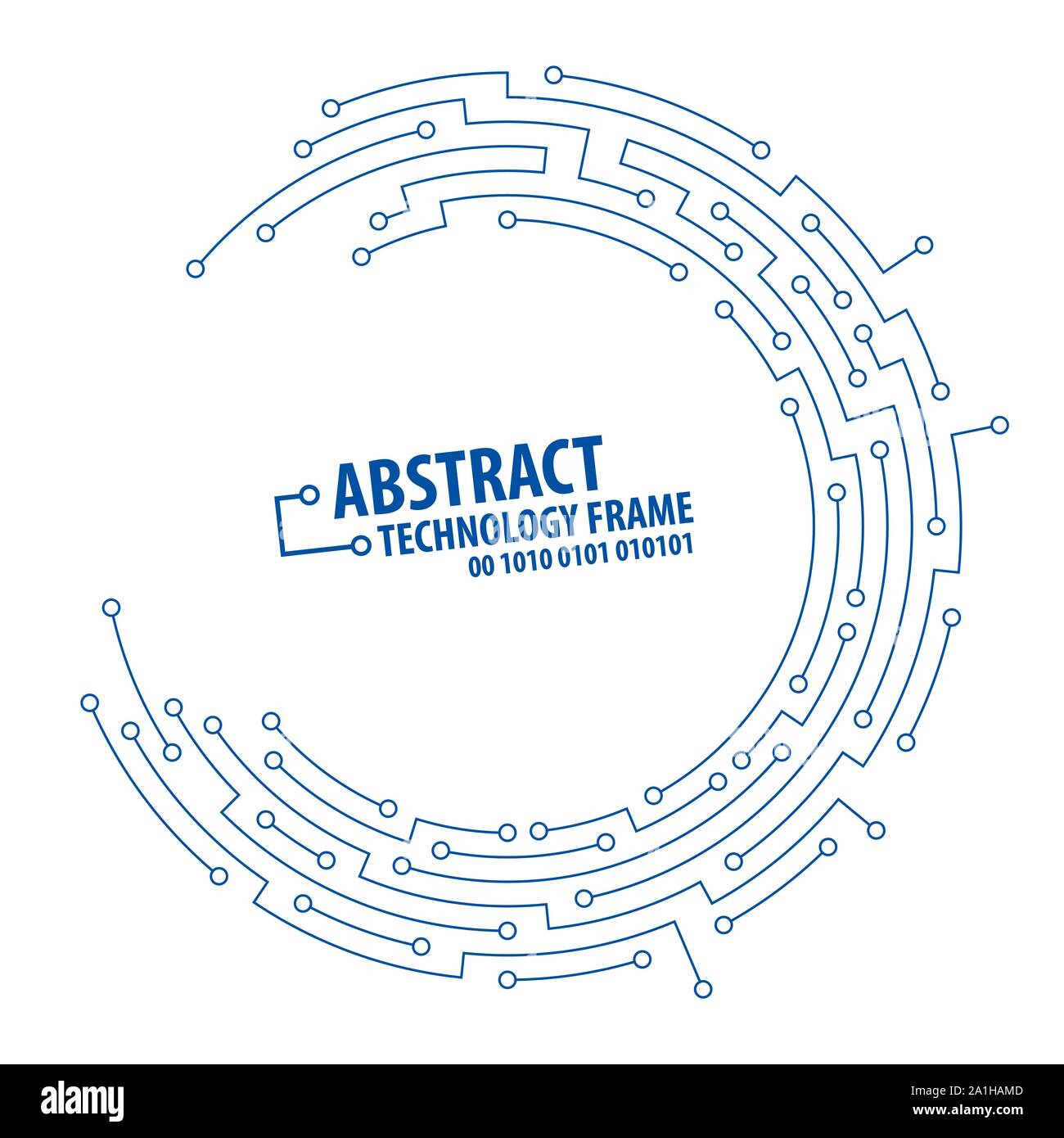 Abstract technology round frame Stock Vector Image & Art - Alamy