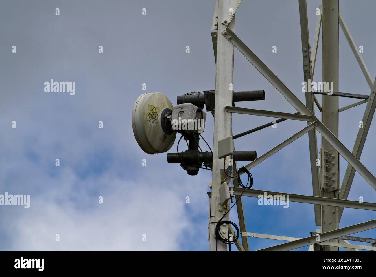 Close up view of the receiver on the radio tower Stock Photo - Alamy