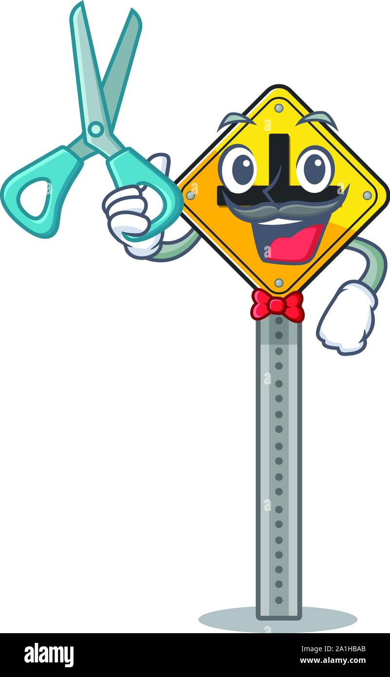 Barber crossroad sign cartoon shape the mascot Stock Vector Image & Art ...