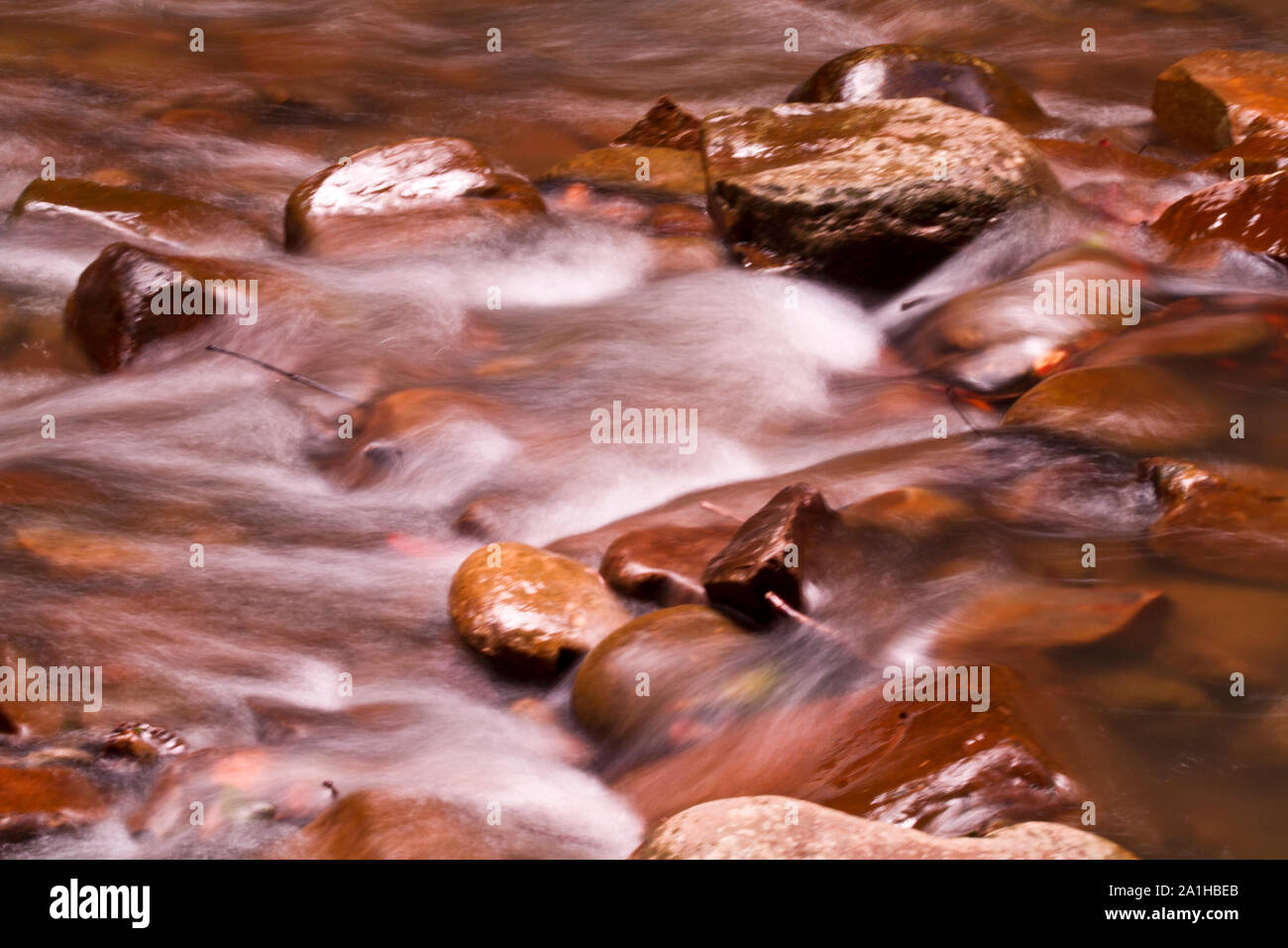 river stream flowing in slow shutter mode Stock Photo - Alamy