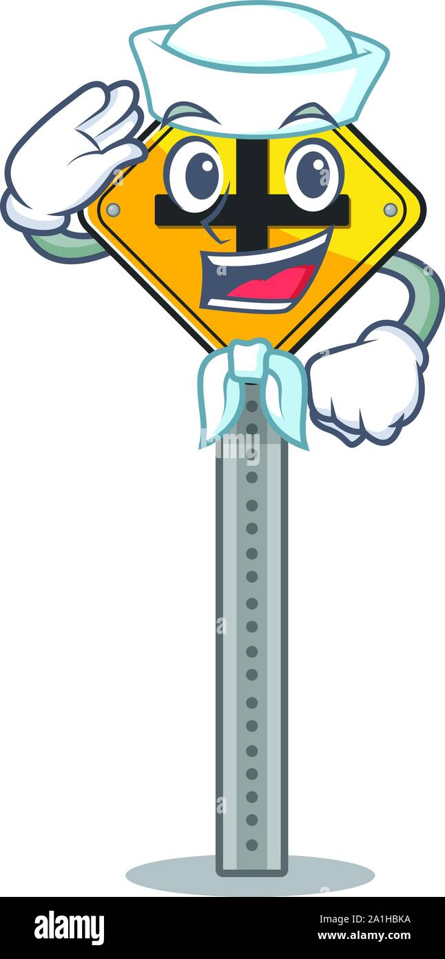 Sailor crossroad sign cartoon shape the mascot Stock Vector Image & Art ...