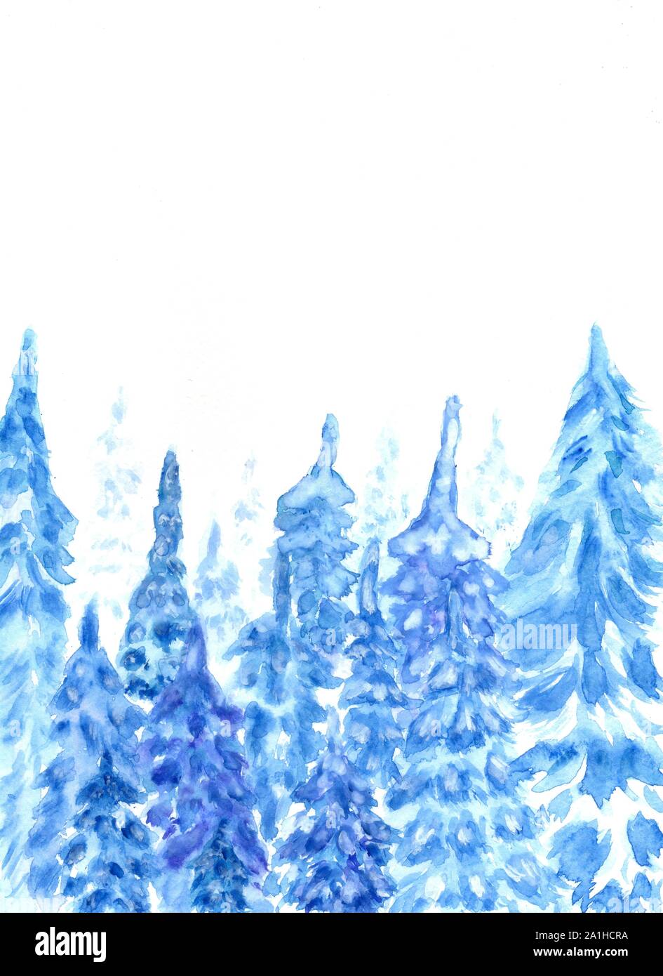 Grunge abstract forest landscape hand drawn illustration Stock Photo ...