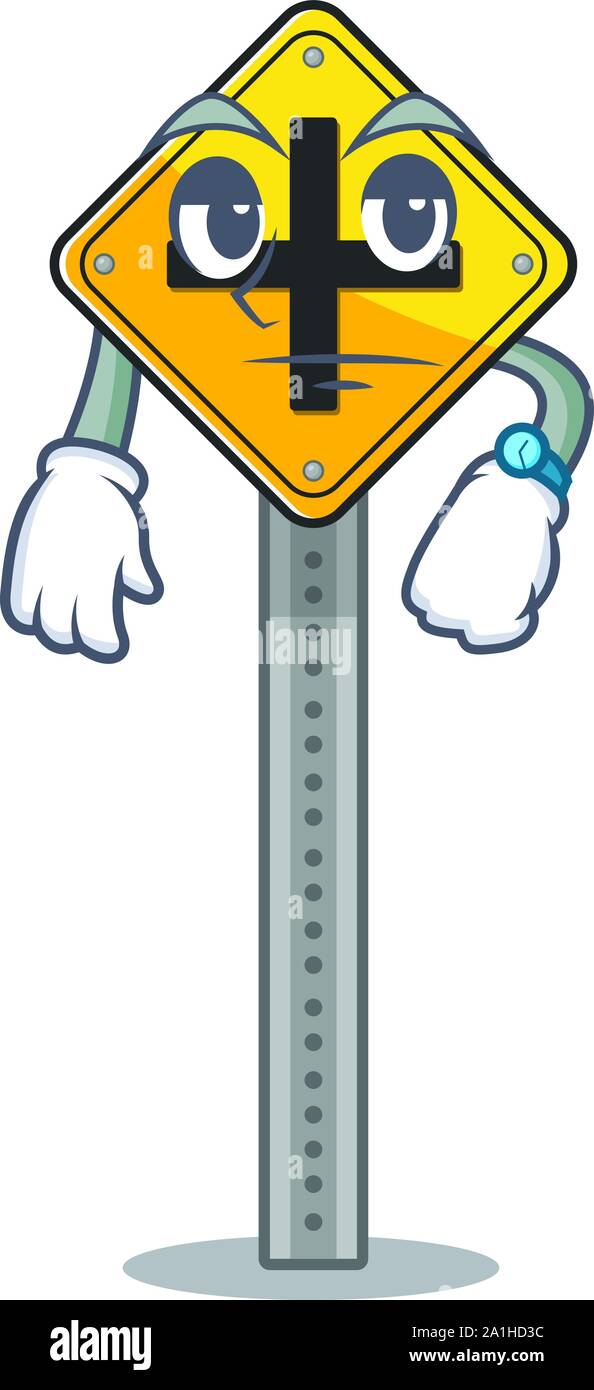 Waiting toy crossing sign on cartoon table Stock Vector Image & Art - Alamy