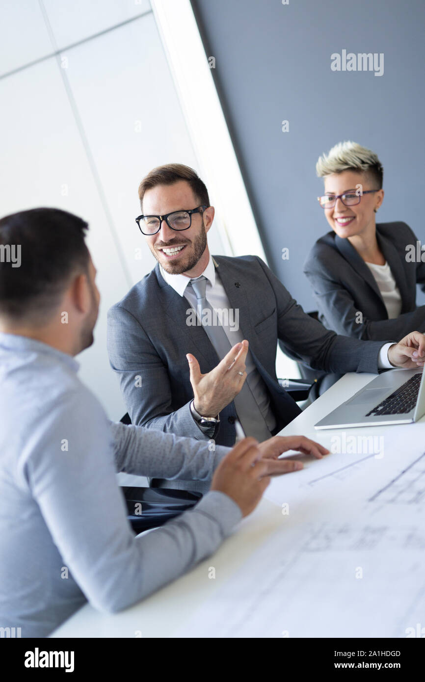 Business colleagues in conference room during meeting Stock Photo - Alamy