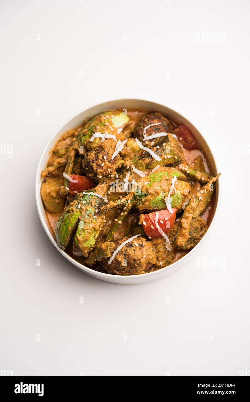 Undhiyu is a Gujarati mixed vegetable dish, specialty of Surat, India ...