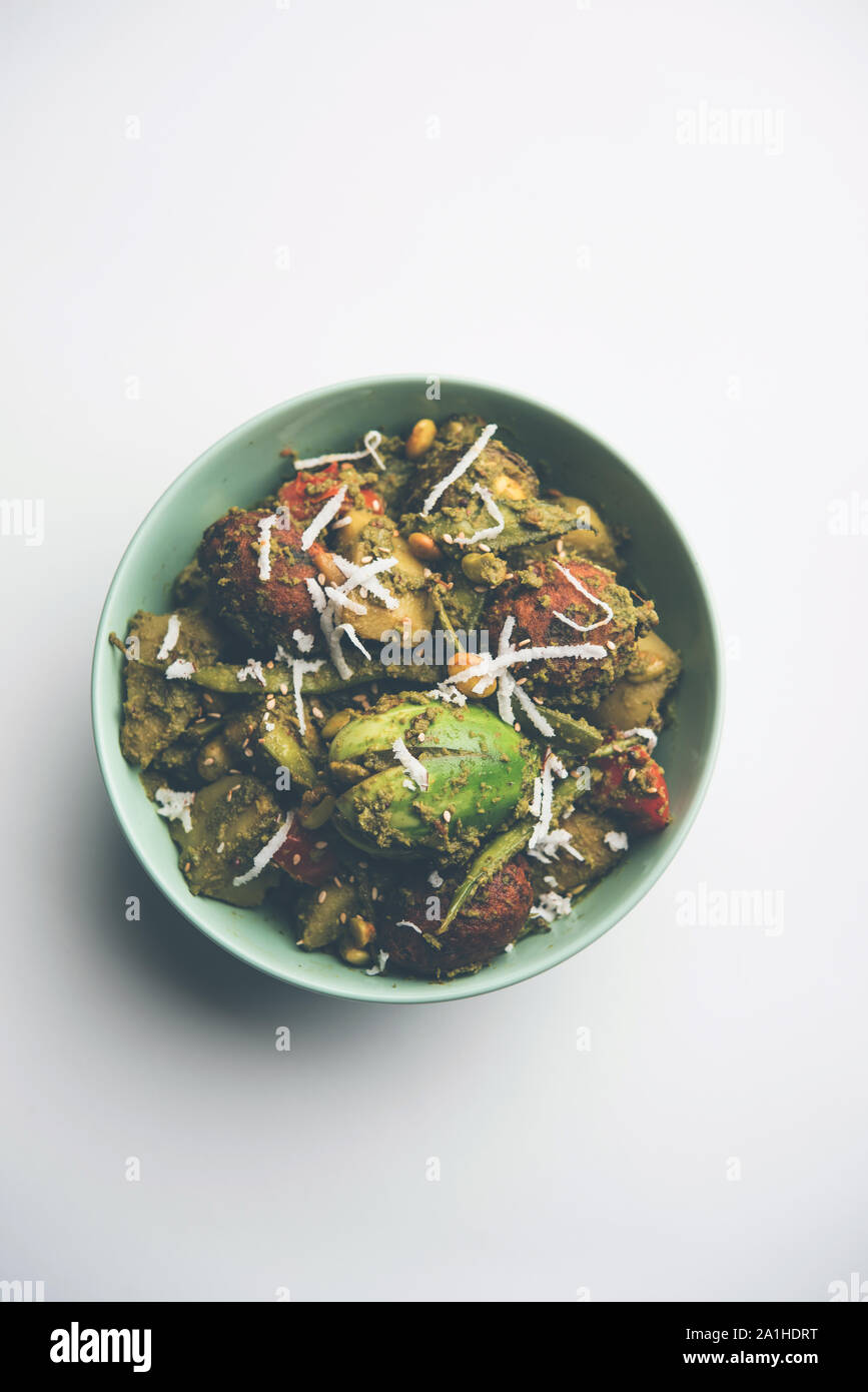 Undhiyu is a Gujarati mixed vegetable dish, specialty of Surat, India ...