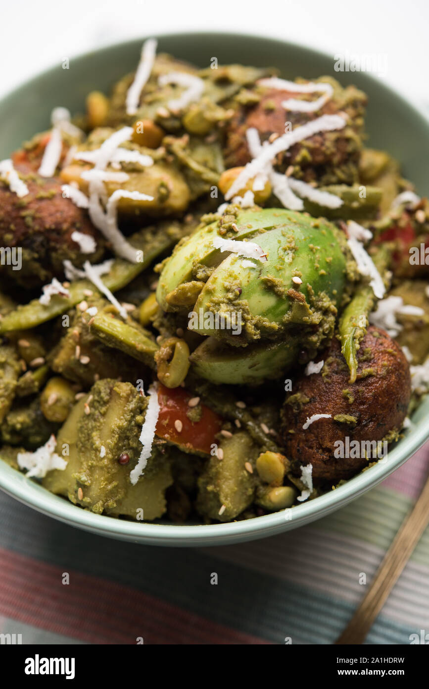 Undhiyu is a Gujarati mixed vegetable dish, specialty of Surat, India ...