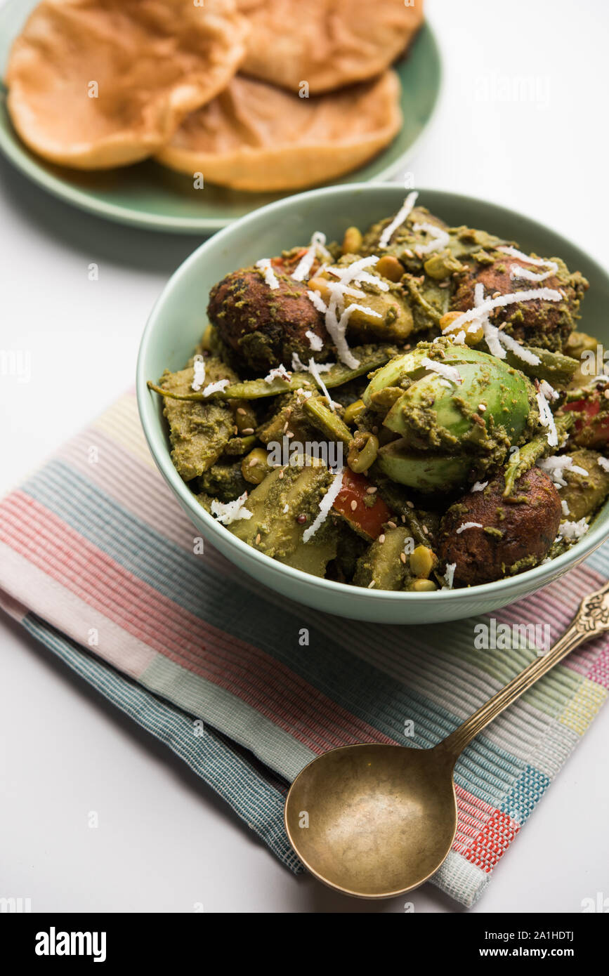 Undhiyu is a Gujarati mixed vegetable dish, specialty of Surat, India ...
