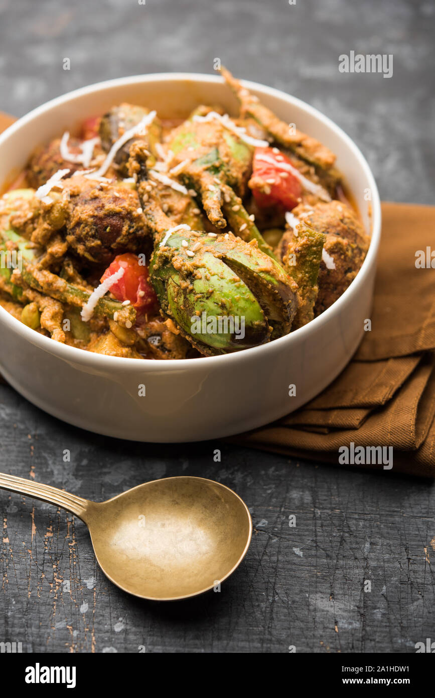 Undhiyu is a Gujarati mixed vegetable dish, specialty of Surat, India ...