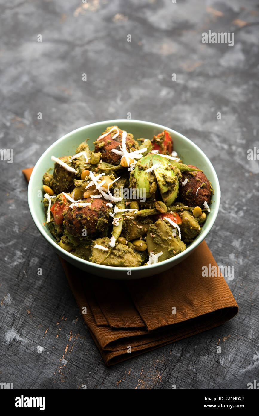 Undhiyu is a Gujarati mixed vegetable dish, specialty of Surat, India ...