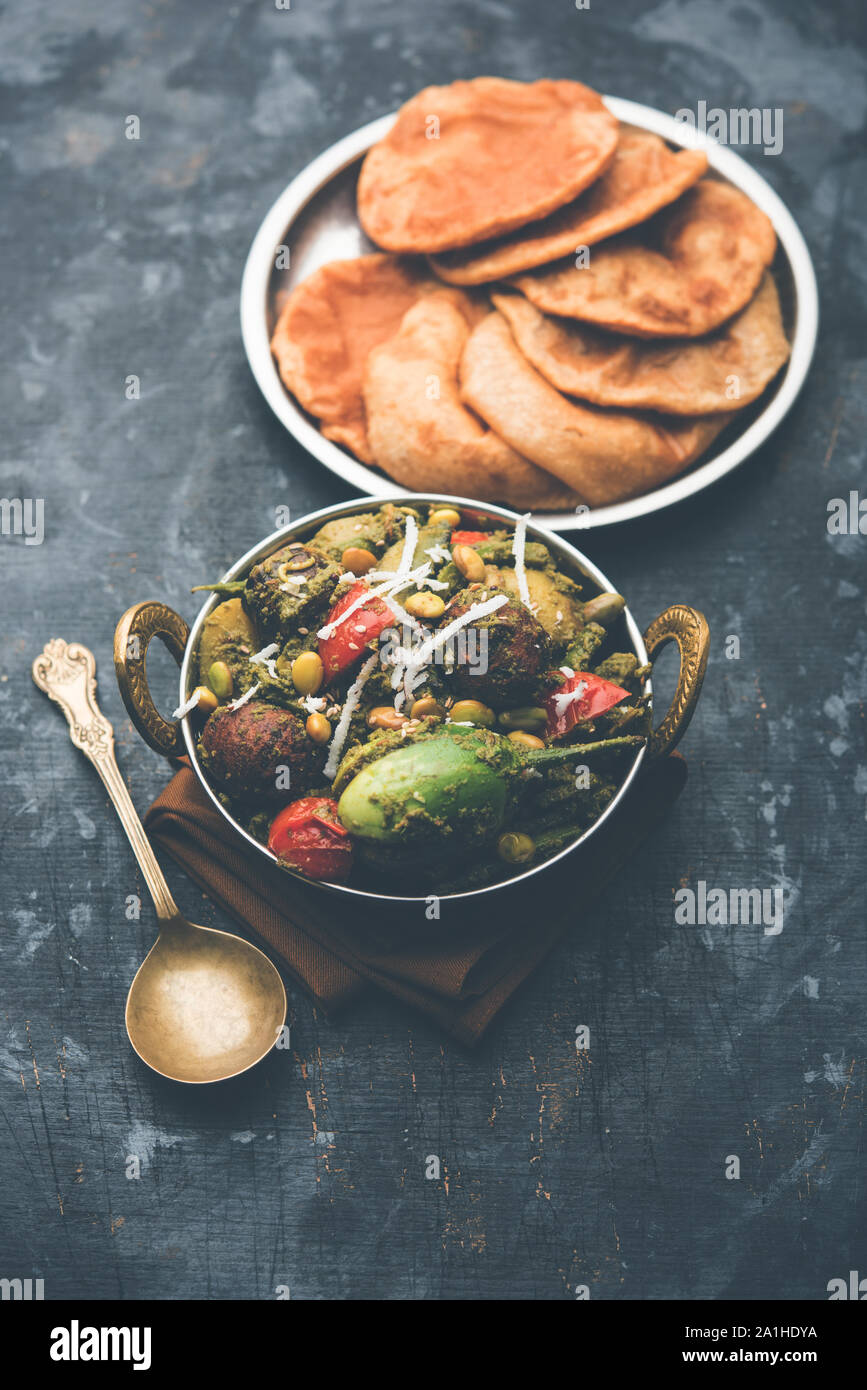 Undhiyu is a Gujarati mixed vegetable dish, specialty of Surat, India ...