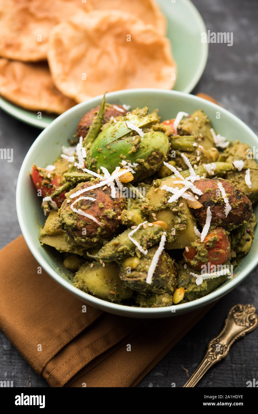 Undhiyu is a Gujarati mixed vegetable dish, specialty of Surat, India ...