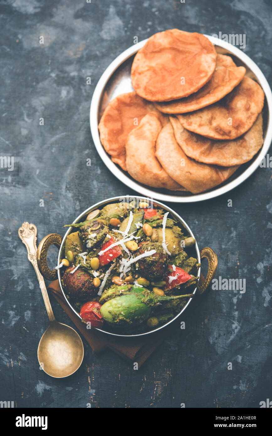 Undhiyu is a Gujarati mixed vegetable dish, specialty of Surat, India ...