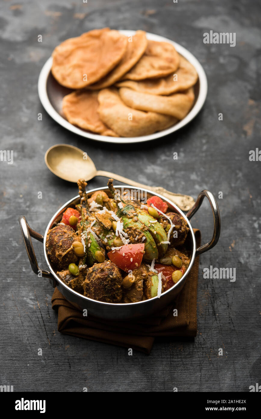 Undhiyu is a Gujarati mixed vegetable dish, specialty of Surat, India ...