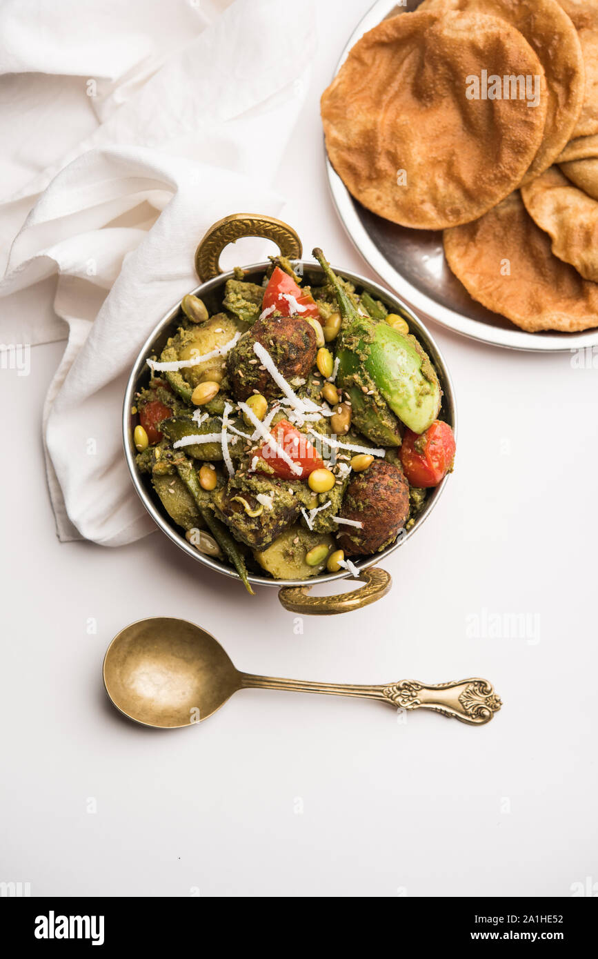 Undhiyu is a Gujarati mixed vegetable dish, specialty of Surat, India ...