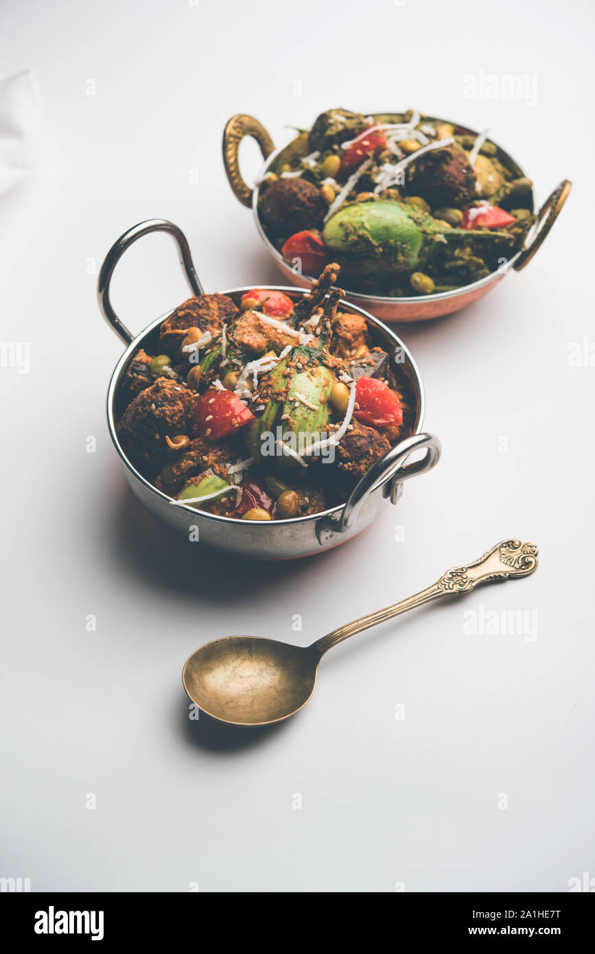 Undhiyu is a Gujarati mixed vegetable dish, specialty of Surat, India ...