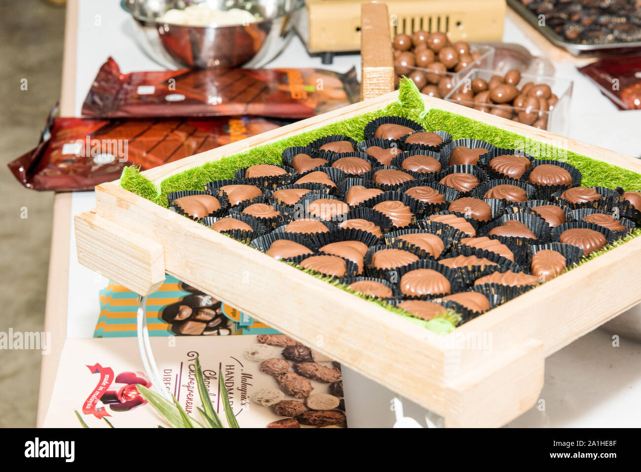 Delicious of handmade chocolate candy produce in Malaysia Stock Photo ...