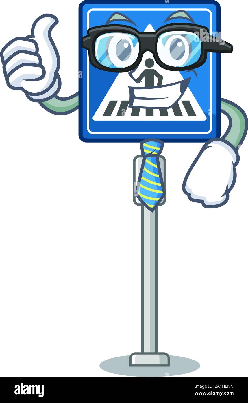 Businessman crosswalk sign isolated in the cartoon Stock Vector Image ...