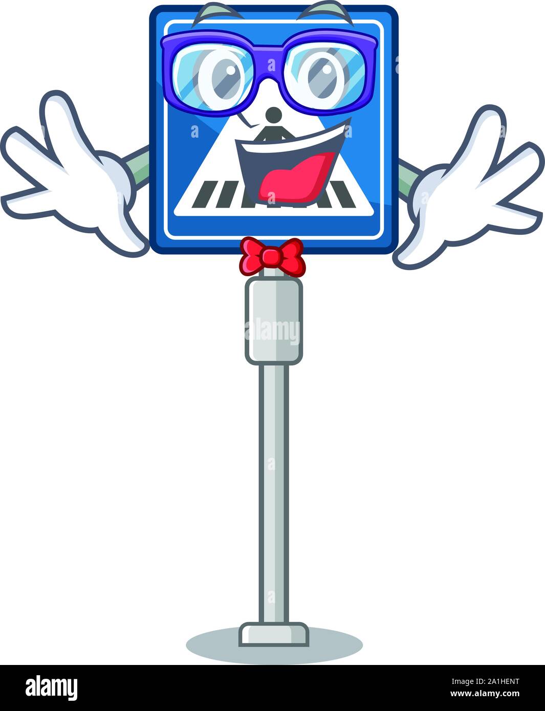 Geek crosswalk sign isolated in the cartoon Stock Vector Image & Art ...