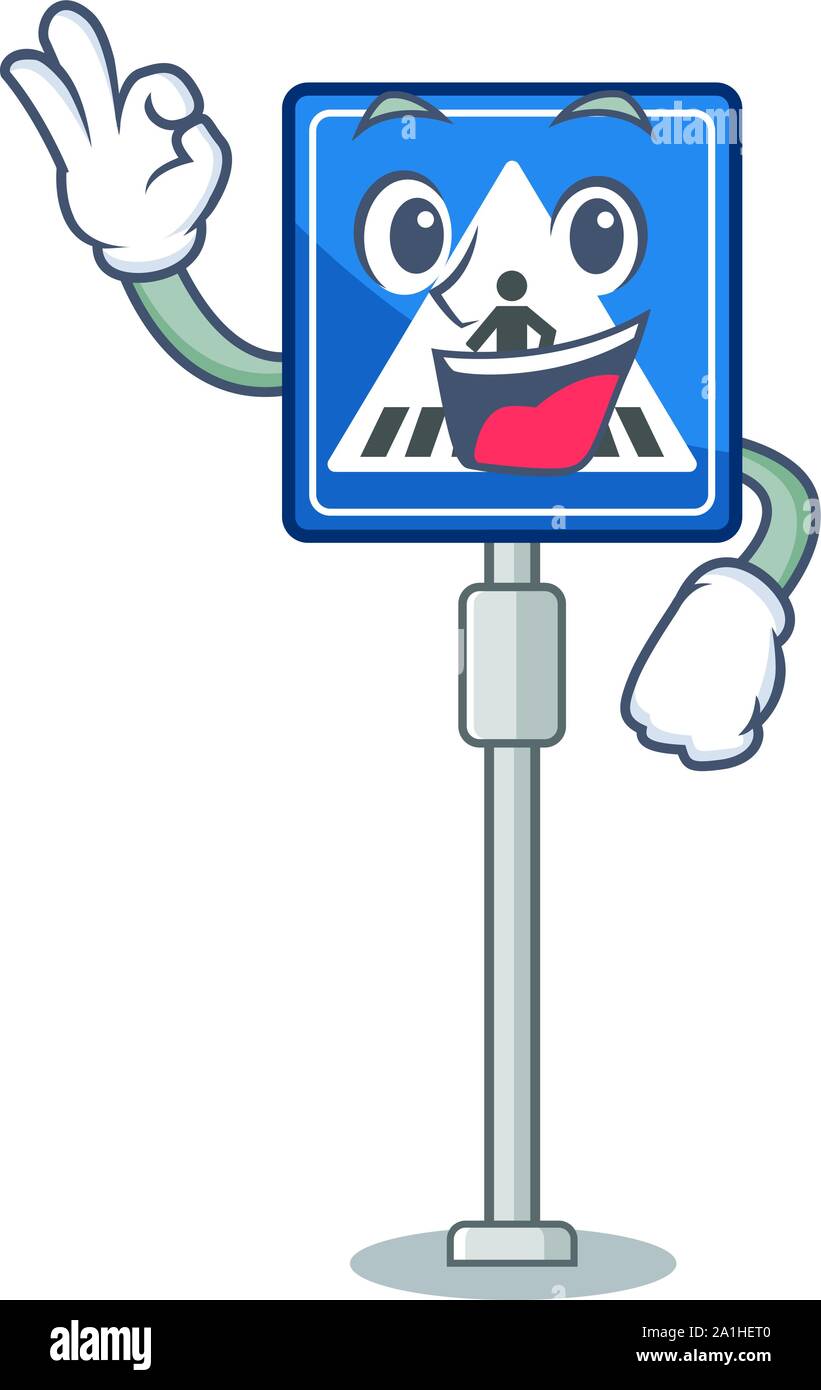 Okay crosswalk sign isolated in the cartoon Stock Vector Image & Art ...