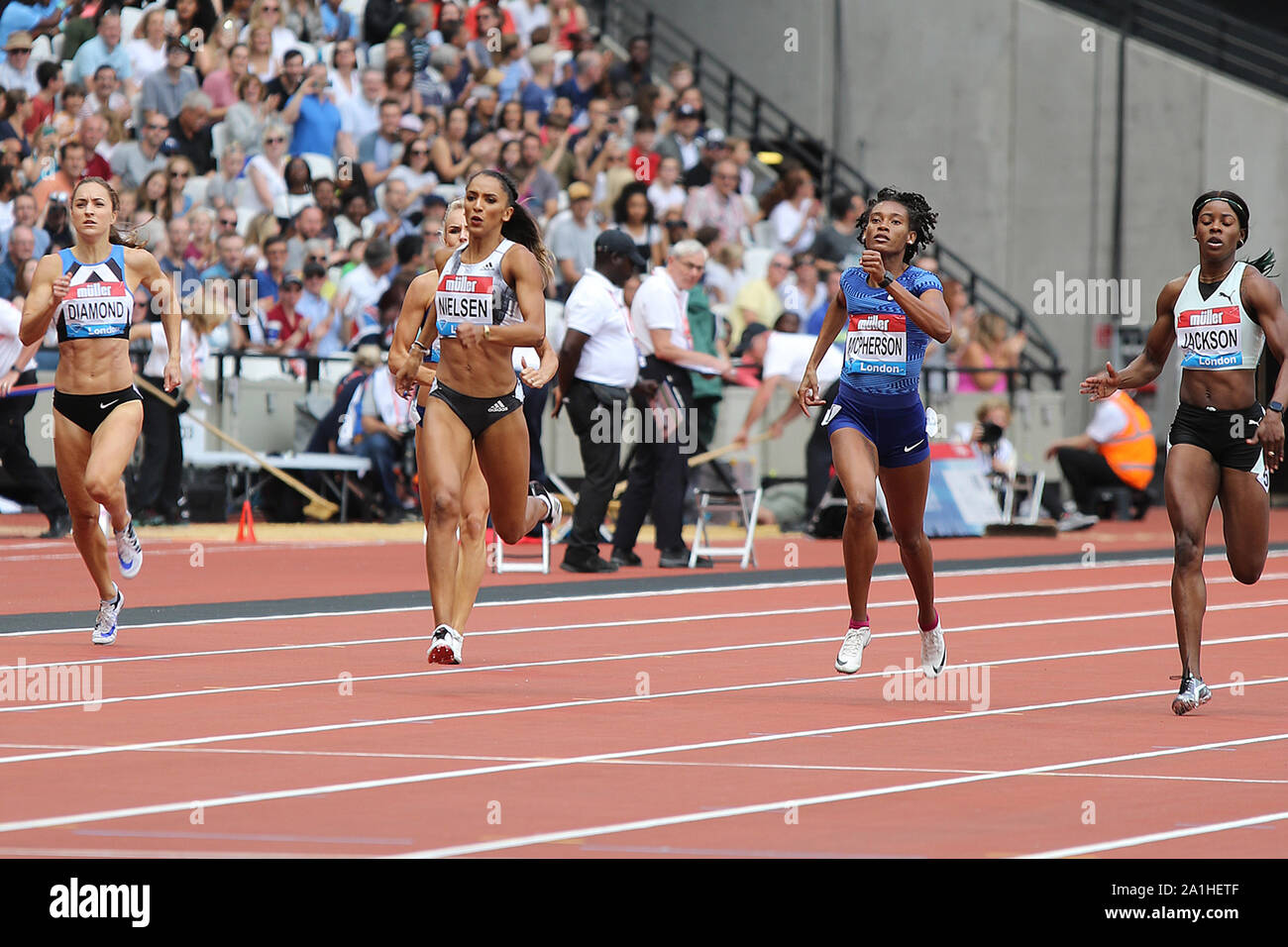 Laviai NIELSEN of Great Britain gets a PB in the womens 400 metres at ...