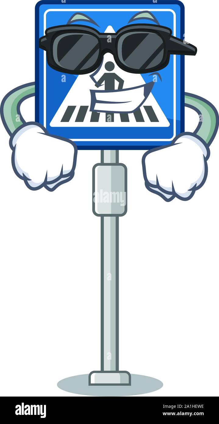 Super cool crosswalk sign isolated in the cartoon Stock Vector Image ...