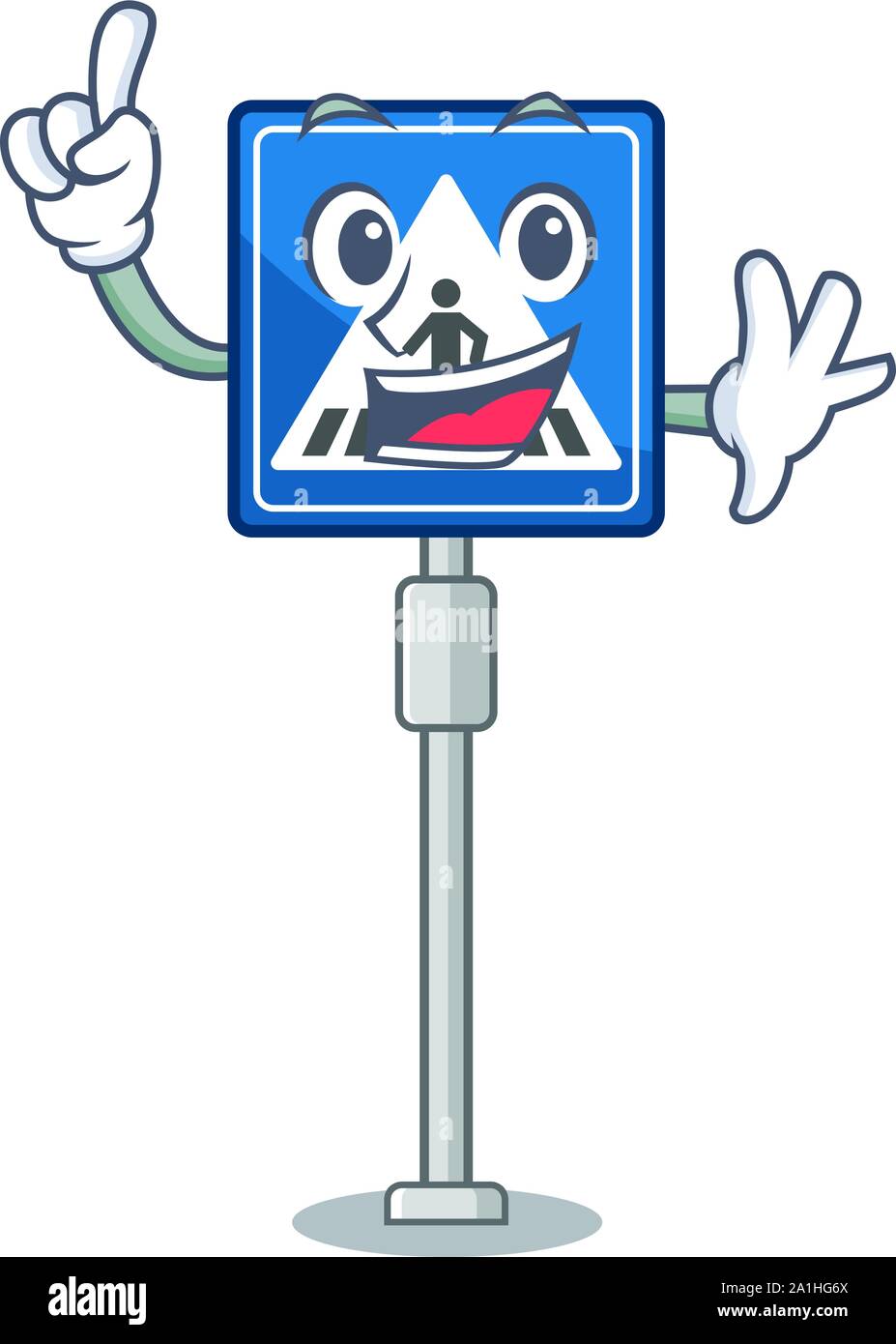 Finger pointing to road sign Cut Out Stock Images & Pictures - Alamy