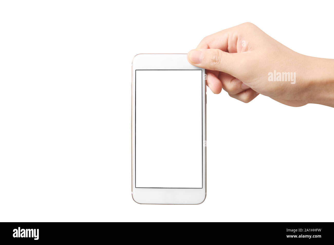 Hold mobile phones, smartphone in hand devices and touch screen ...