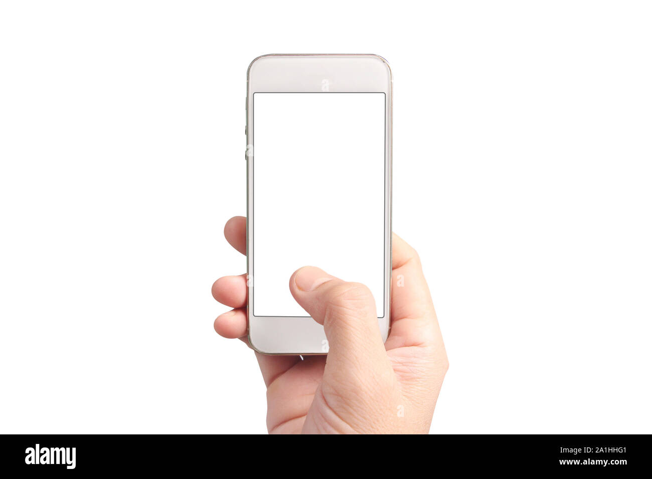 Hold mobile phones, smartphone in hand devices and touch screen ...