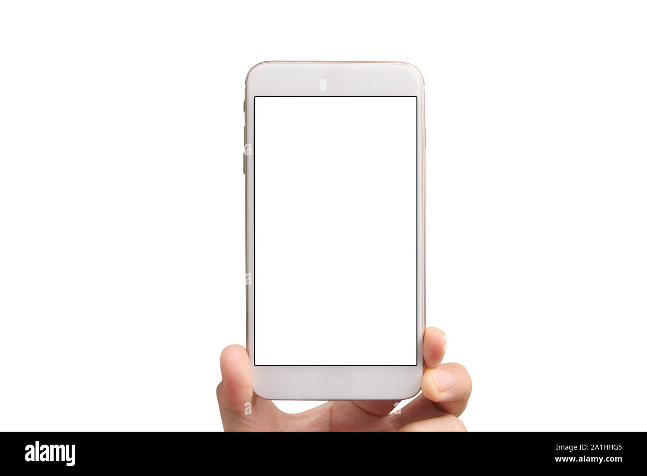 Hold mobile phones, smartphone in hand devices and touch screen ...