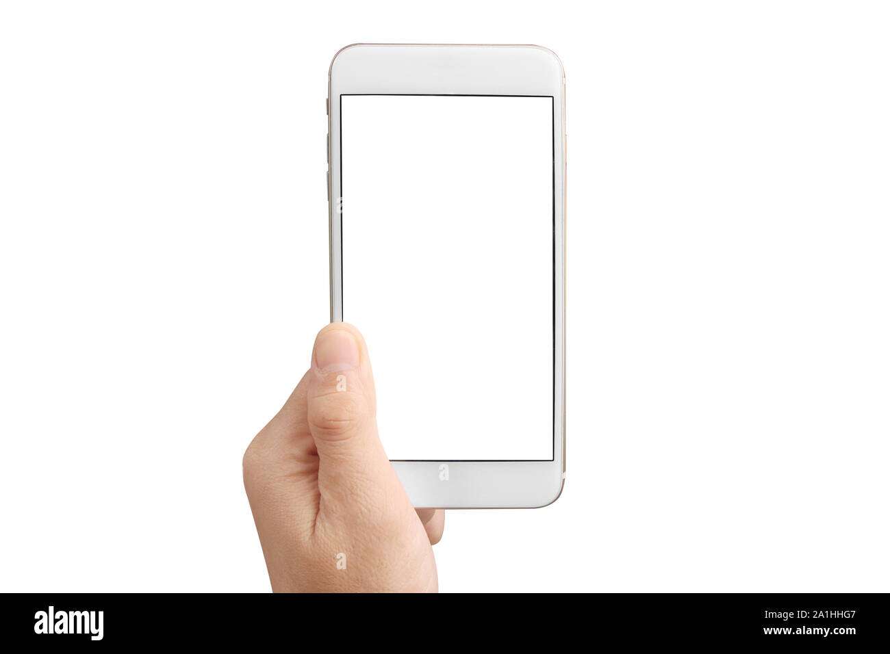 Hold mobile phones, smartphone in hand devices and touch screen ...